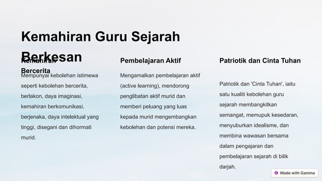Ciri ciri Guru Sejarah Berkesan di bilik darjah .pptx