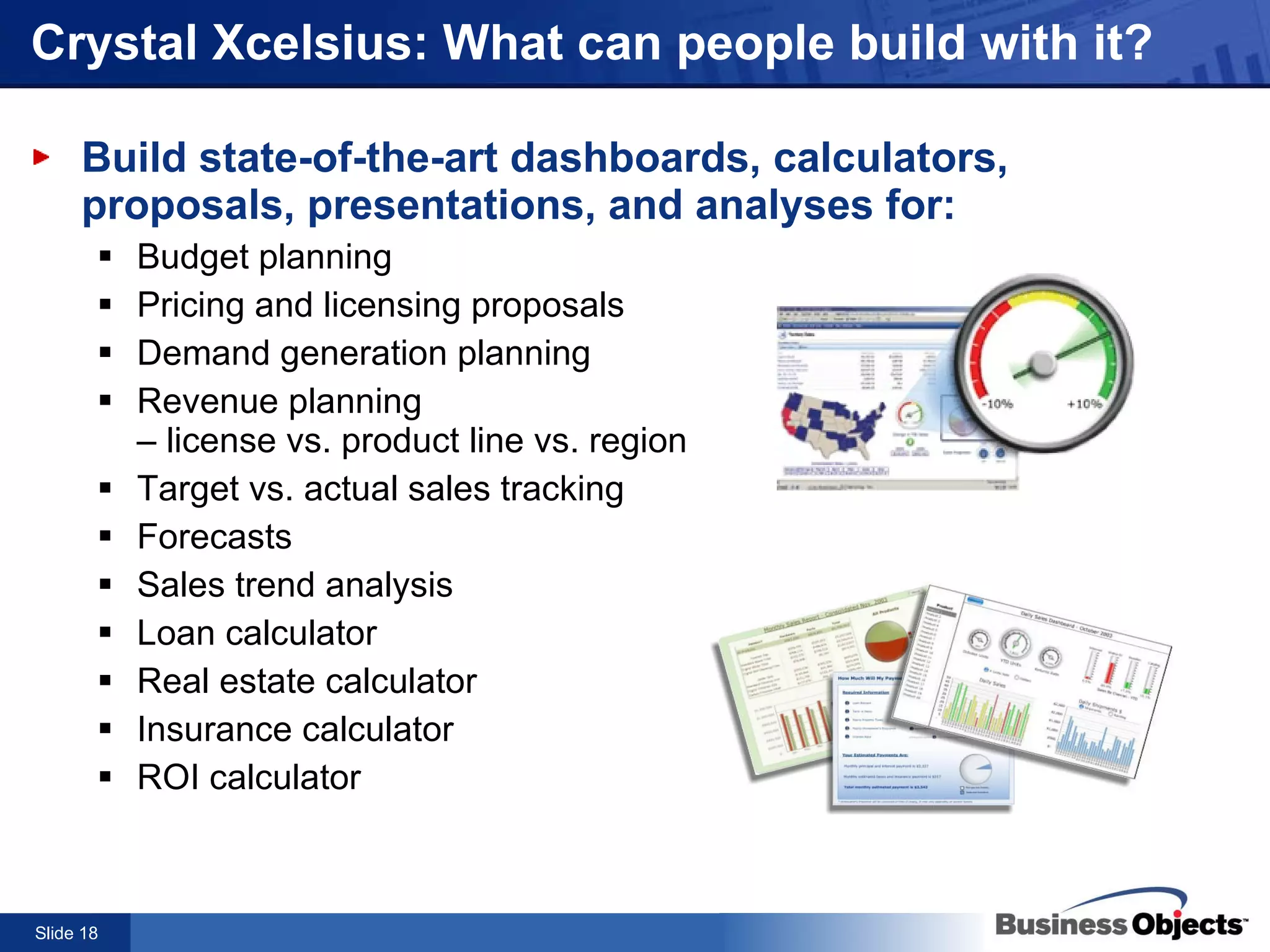 crystal xcelsius engage 2008 overview by dashboardcafe.com | Desktop ...