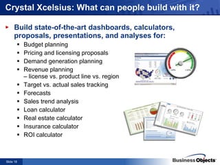 crystal xcelsius engage 2008 overview by dashboardcafe.com | Desktop Publishing | Computer ...
