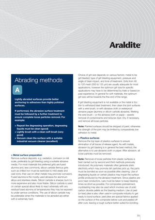 Araldite surface preparation and pretreatments. Antala Ltd. | PDF