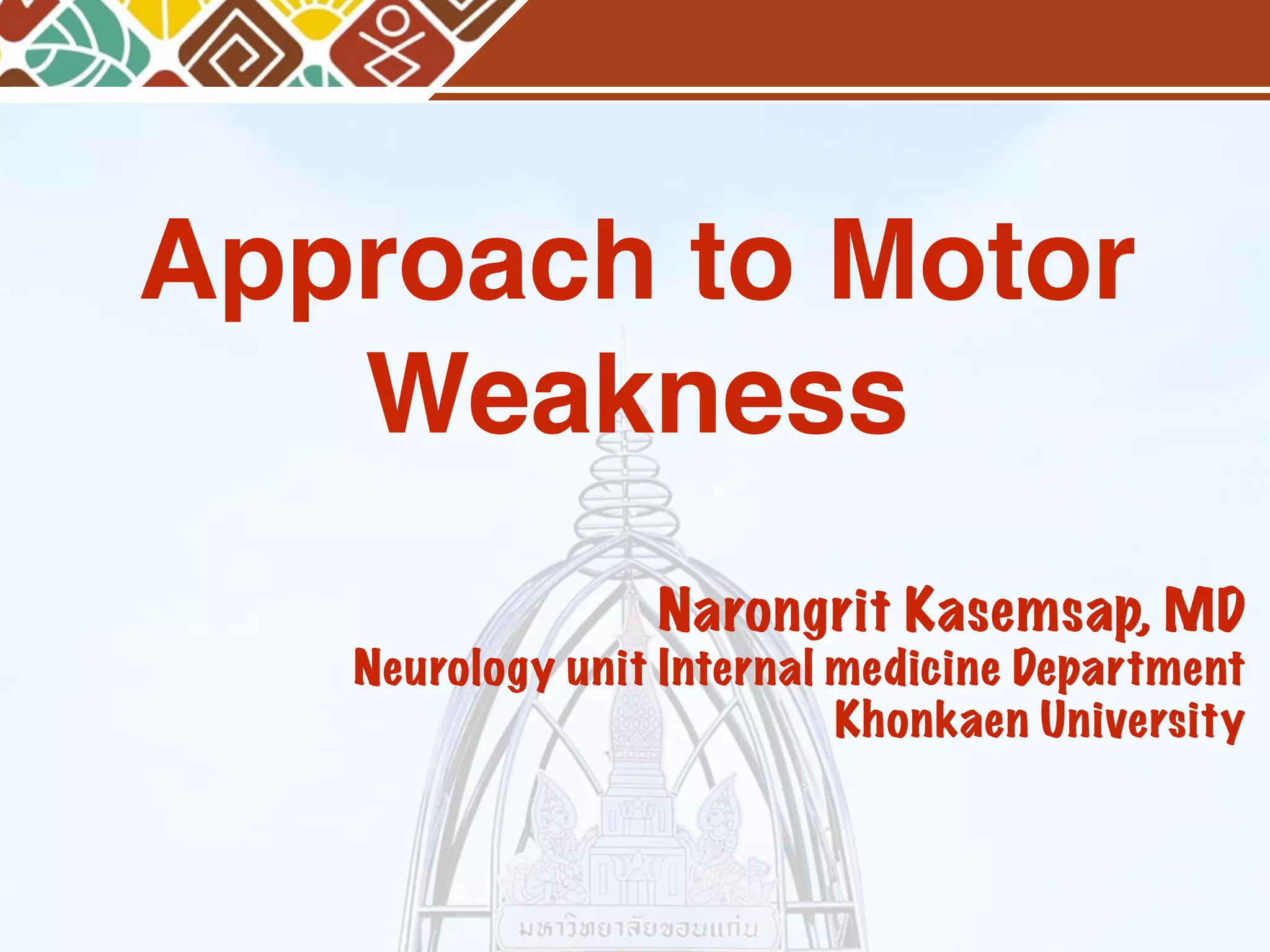 Motor weakness and Cerebrovascular Disease | PDF