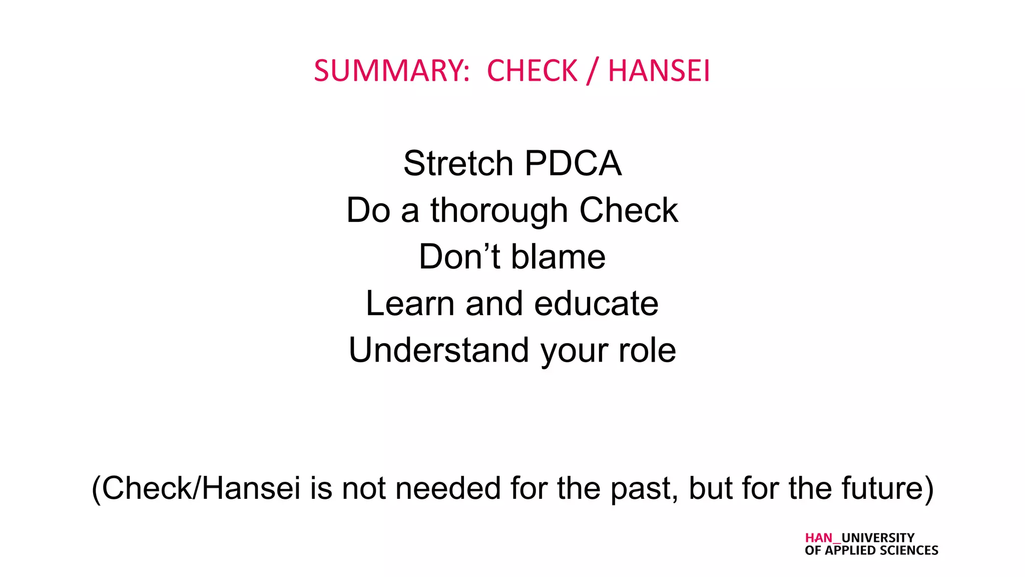 Masterclass HANSEI - The Importance of Self-Reflection in Continuous ...