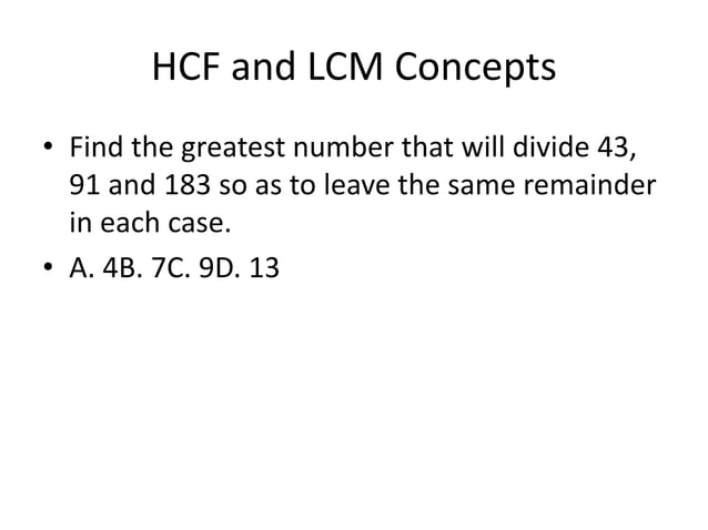 2 hcf and lcm | PPTX | Science