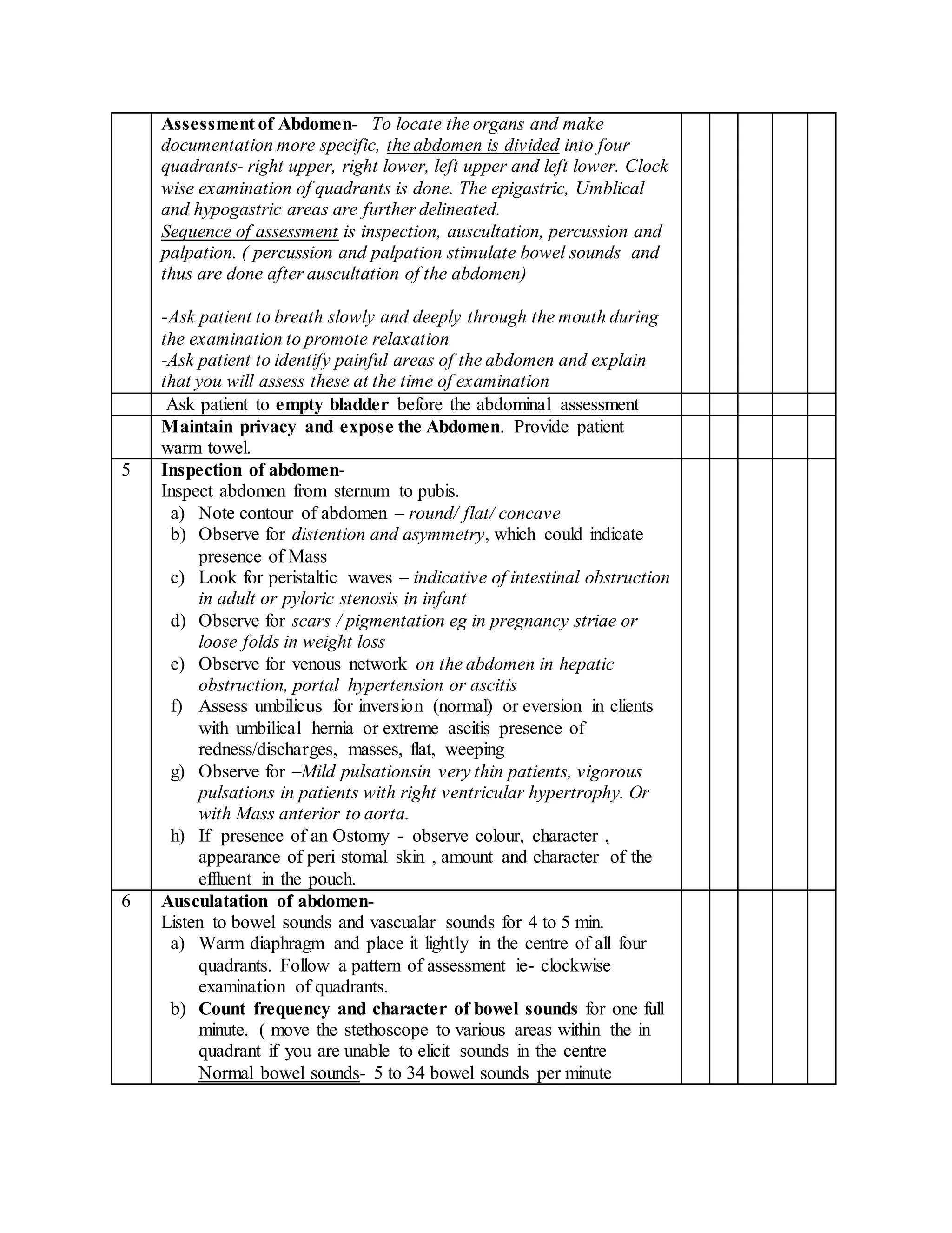 2) health assessment of gi system | DOCX