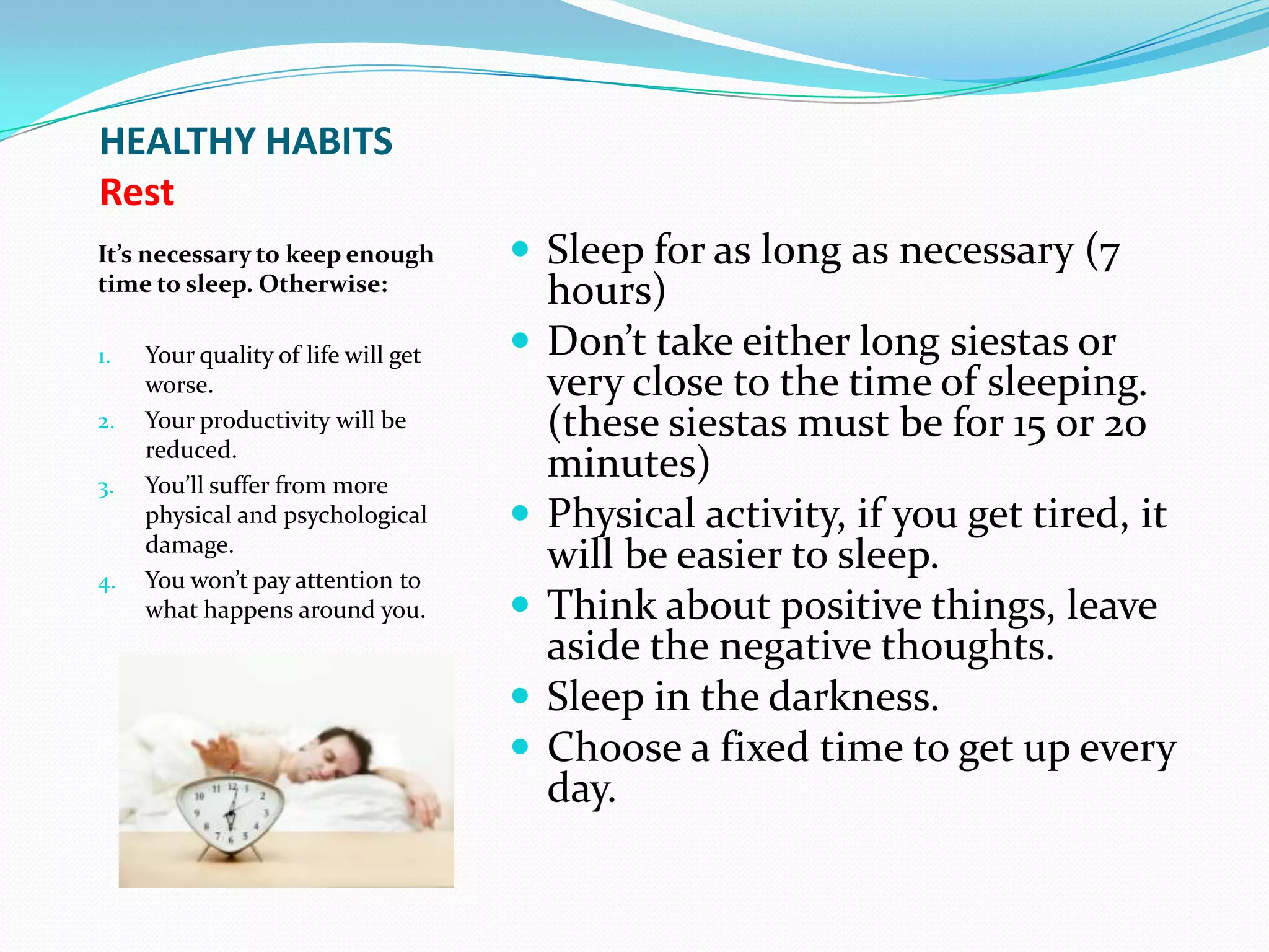 2 healthy & unhealthy habits in your life | PPT