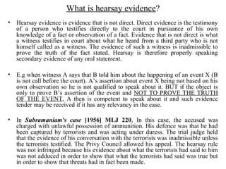 (2) hearsay evidence | PPT