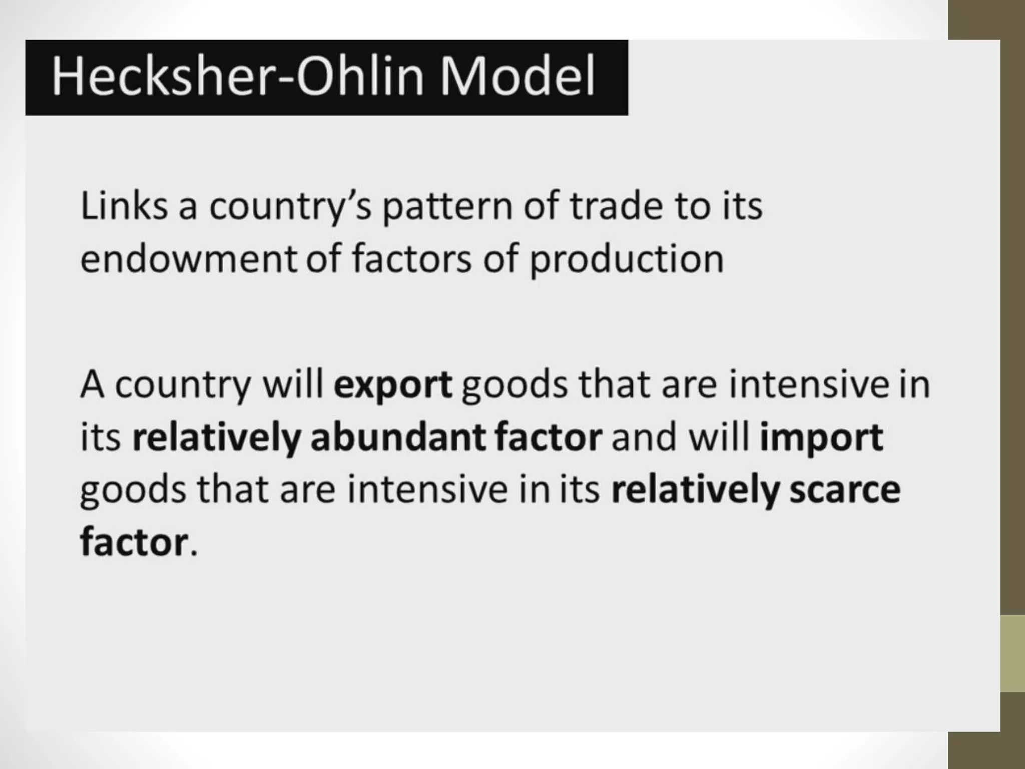 Hecksher Ohlin Theory | PPTX