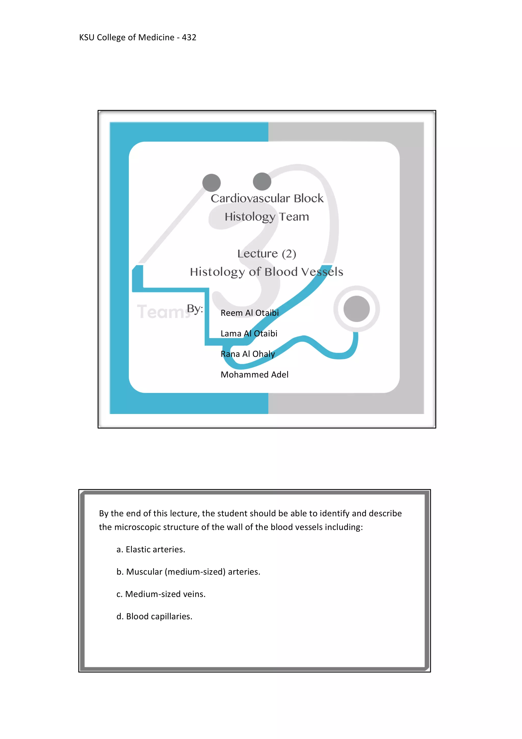 (2) histology of blood vessels | PDF