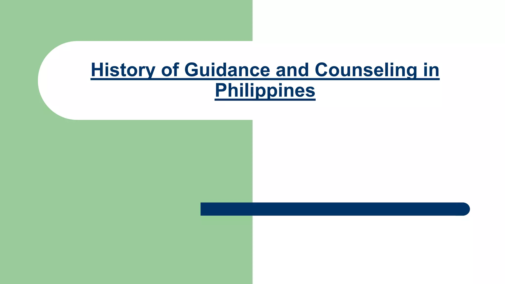 History of guidance and counseling | PDF