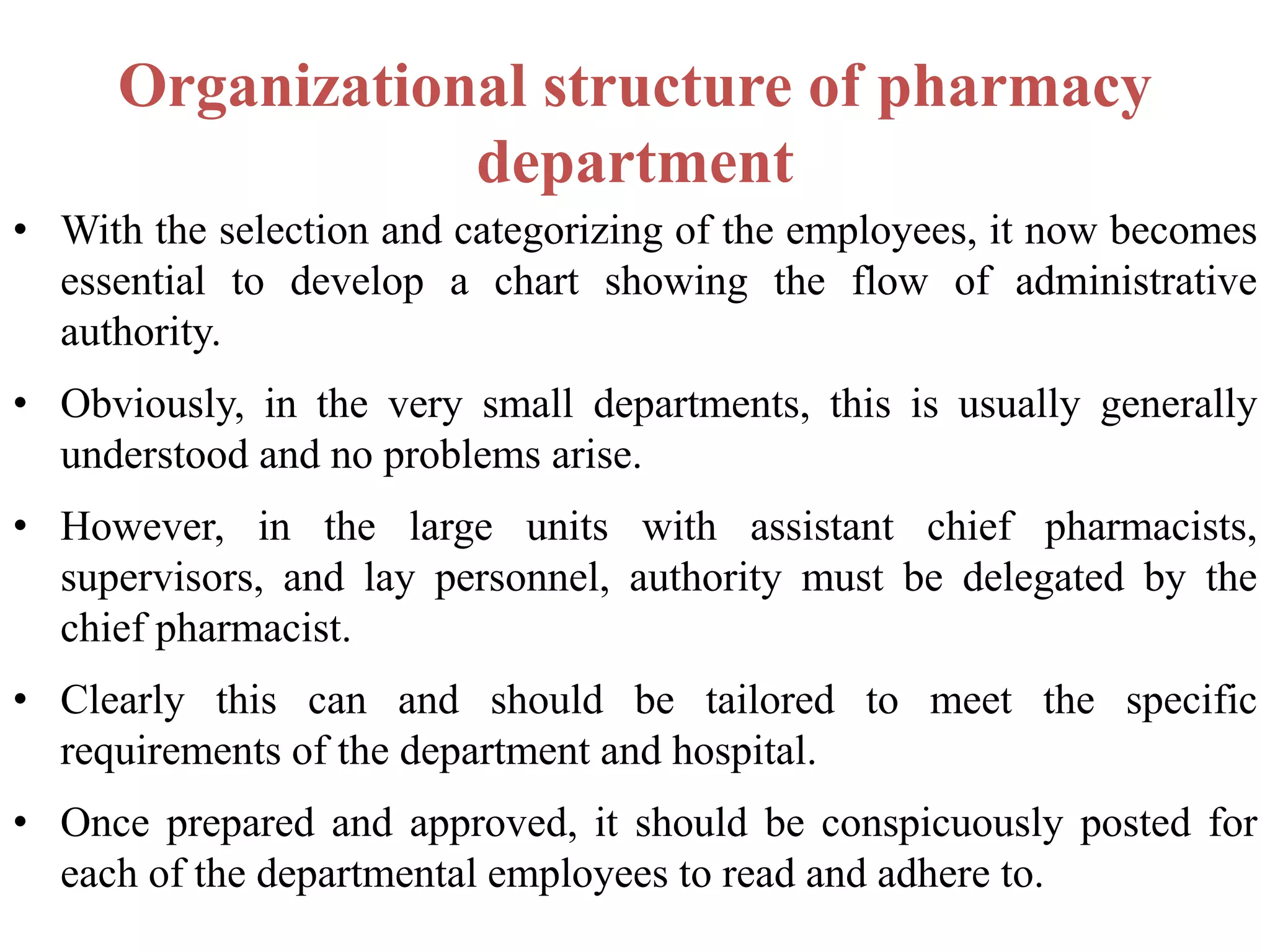 2 hospital pharmacy organisation and manage ment | PPTX
