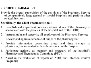 2 hospital pharmacy organisation and manage ment | PPTX
