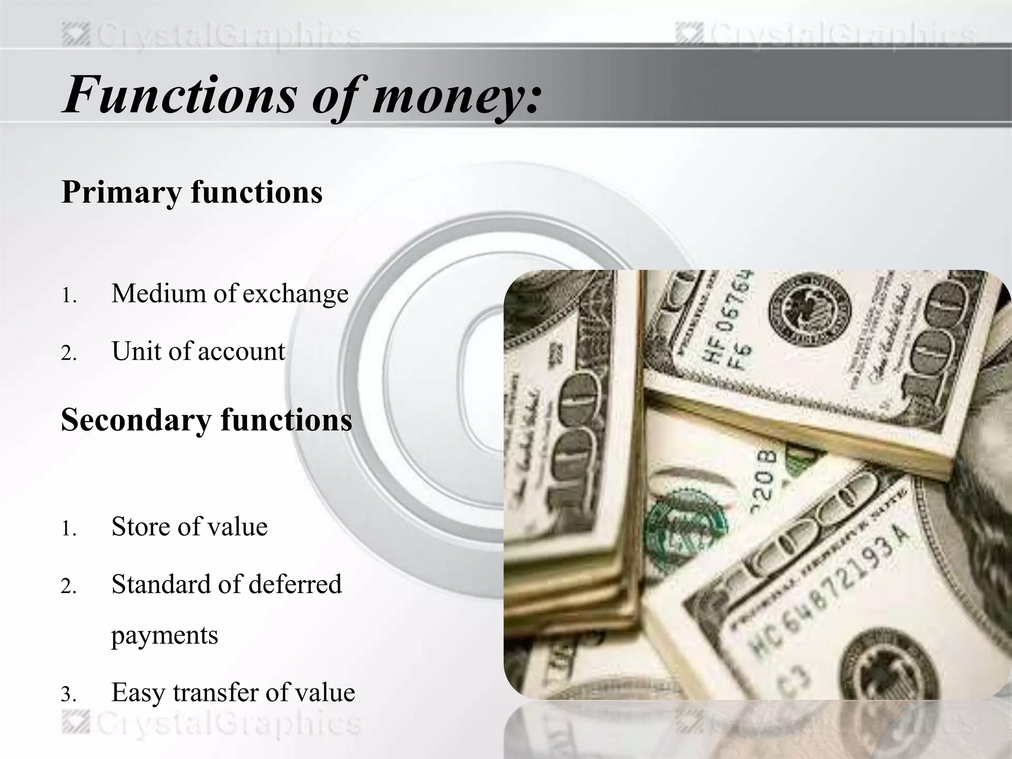 Functions and Classification of Money | PPTX