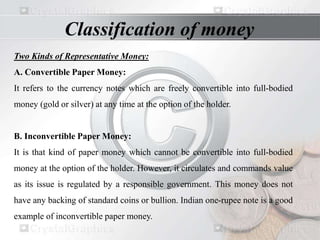Functions and Classification of Money | PPTX