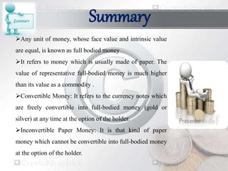 Functions and Classification of Money | PPTX