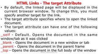 What is HTML Hyperlinks and HTML Images? | PDF | Web Design and HTML | Internet