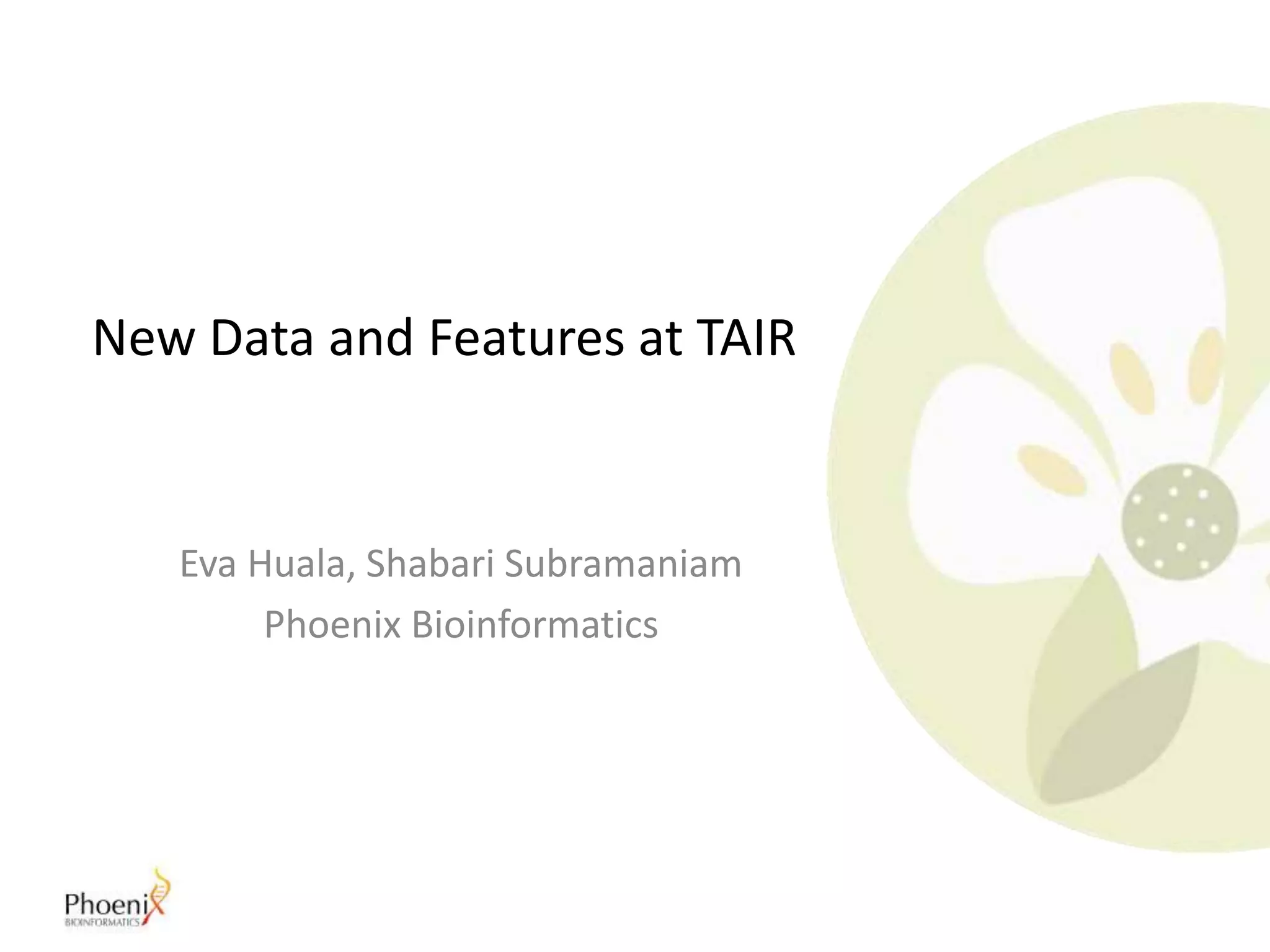 TAIR Presentation ICAR 2017 | PPT