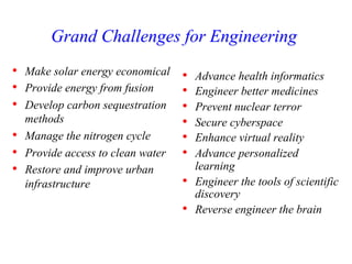 Grand challenges for engineering | PDF