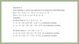 2i. Pedagogy of Mathematics (Part II) - Real numbers (Additional ...