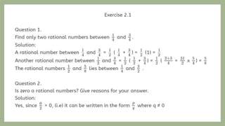 2i. Pedagogy of Mathematics (Part II) - Real numbers (Additional ...
