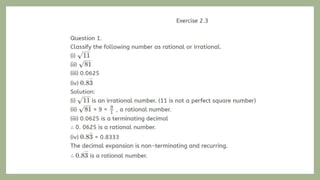 2i. Pedagogy of Mathematics (Part II) - Real numbers (Additional ...