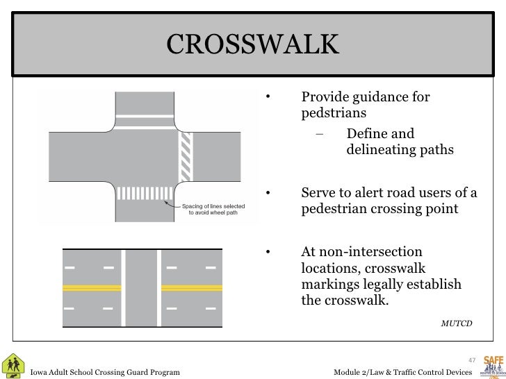 Iowa Crossing Guard Training 2 Law