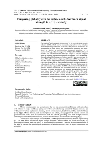 Comparing global system for mobile and G-NetTrack signal strength in ...