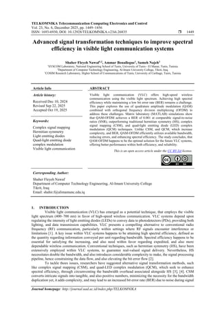 Advanced signal transformation techniques to improve spectral ...