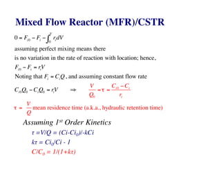 Unit Operations and water and wastewater treatment2 ideal reactor ...