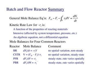 Unit Operations and water and wastewater treatment2 ideal reactor ...