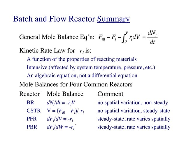 Unit Operations and water and wastewater treatment2 ideal reactor ...