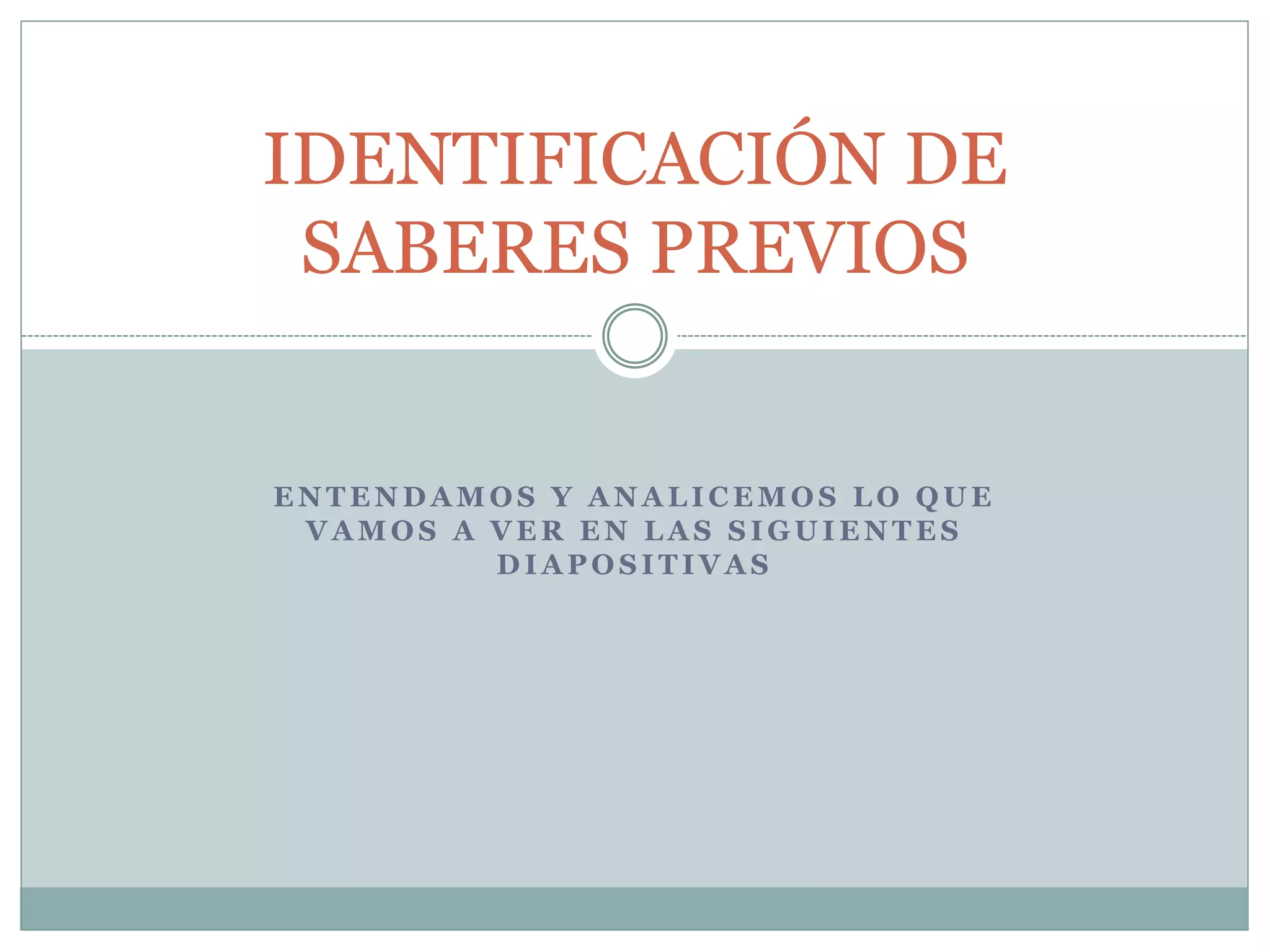 2 identificación de saberes previos | PDF