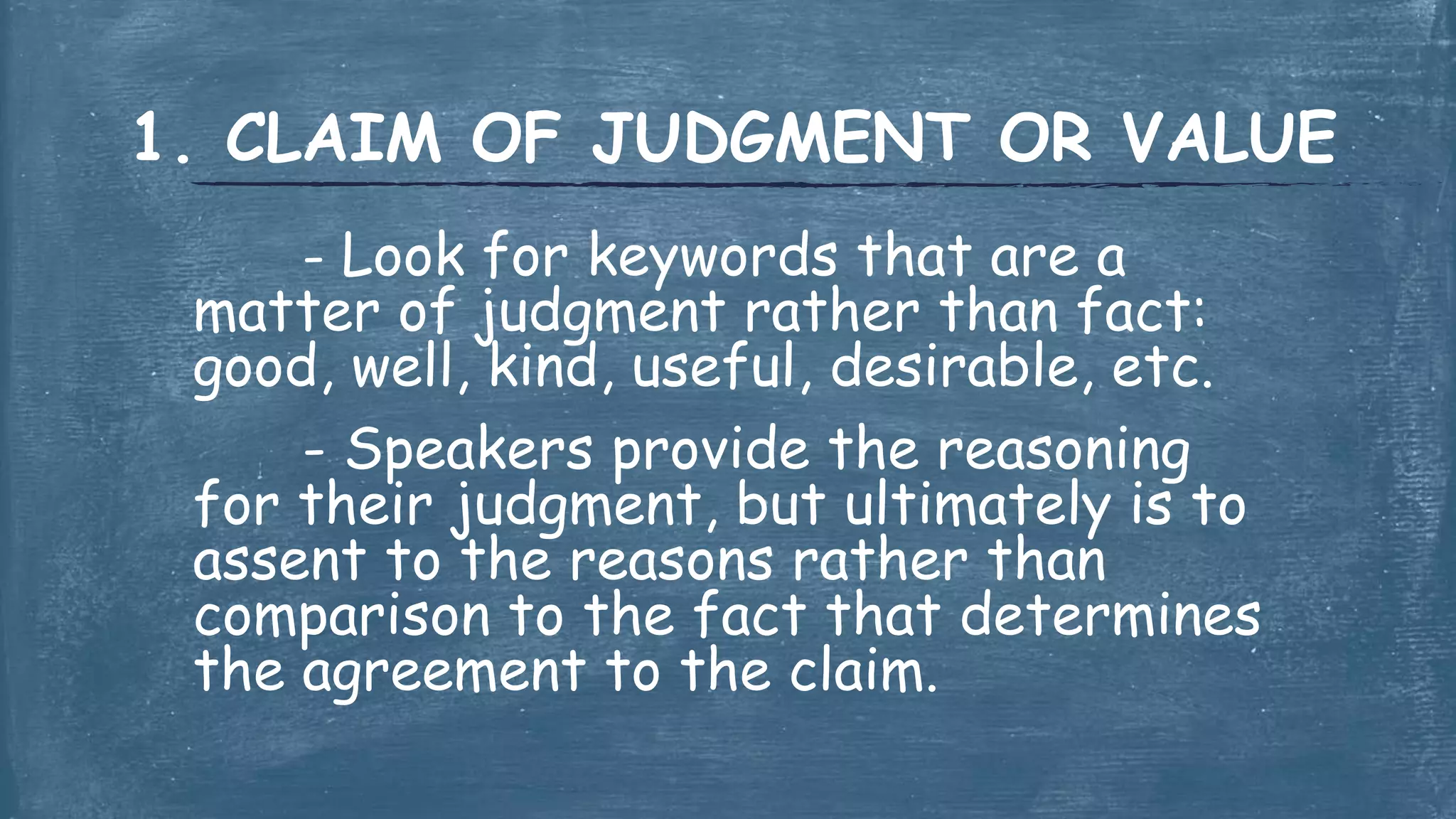 Identifying explicit & implicit claim in a text | PPTX