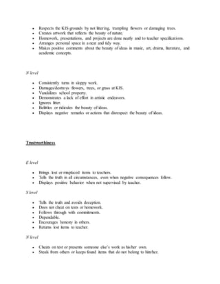 Success Orientations Rubric | DOCX