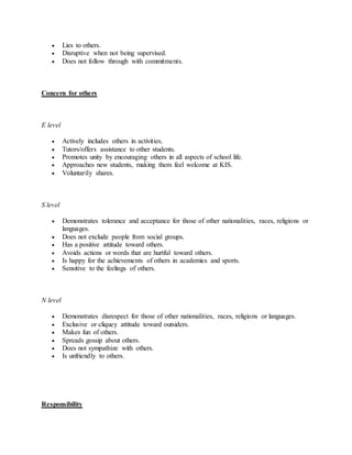 Success Orientations Rubric | DOCX