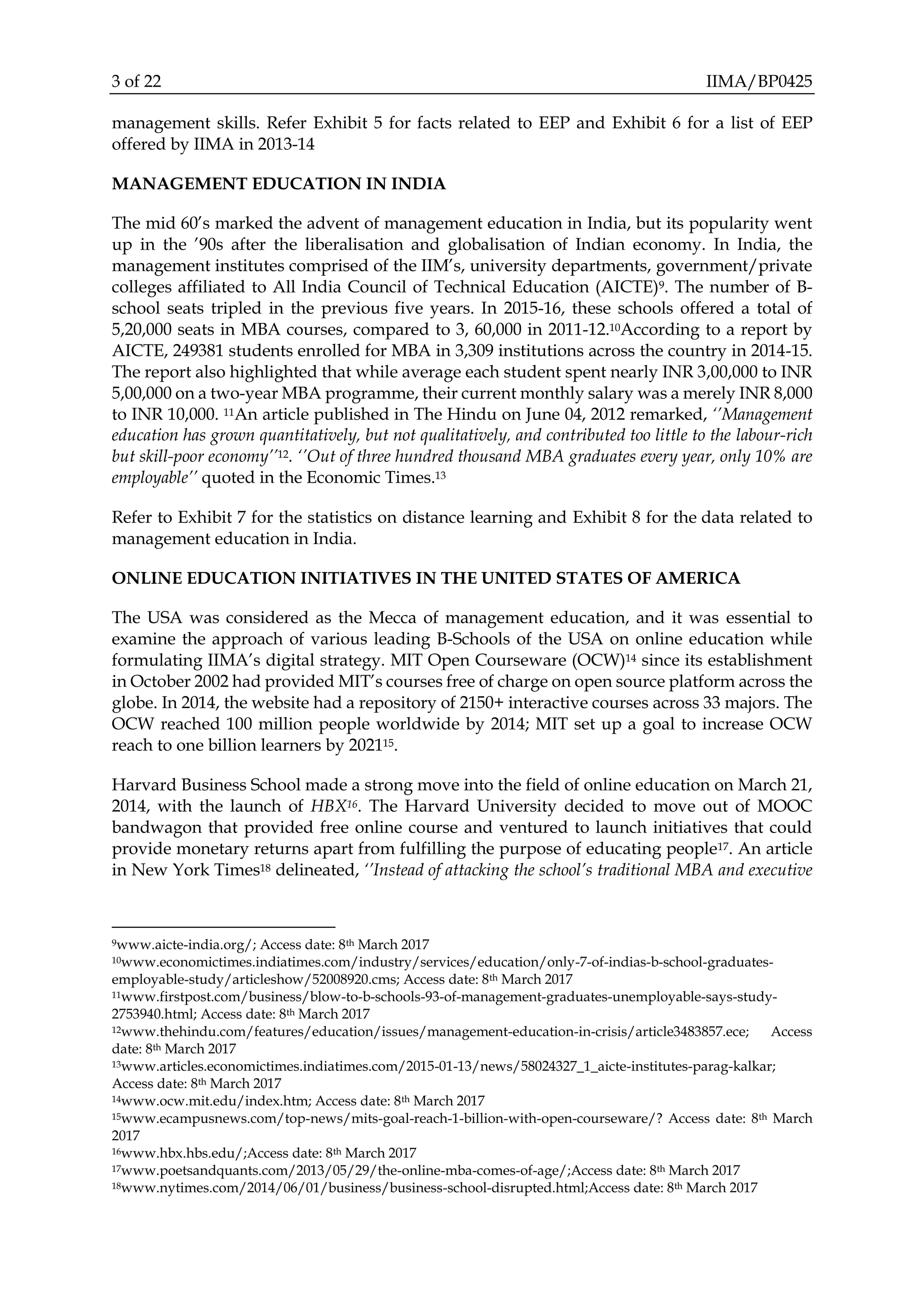Online education case study (1) | PDF