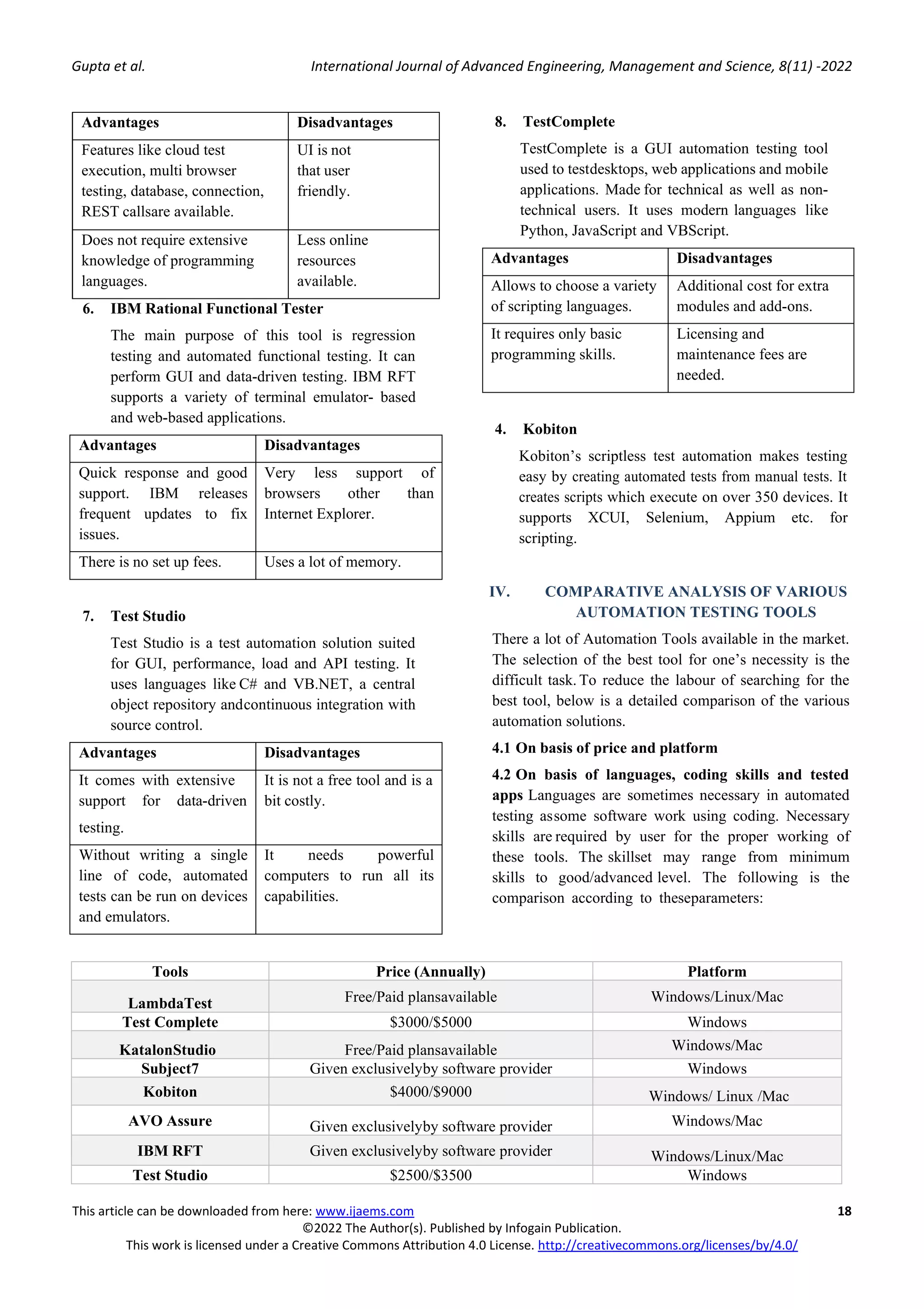 Analysis of Emerging Automation Tools in Industry | PDF | Web Development | Internet