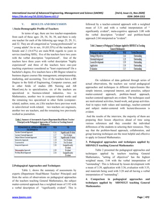 Pedagogical Approaches and Techniques of Non-Education Graduates ...