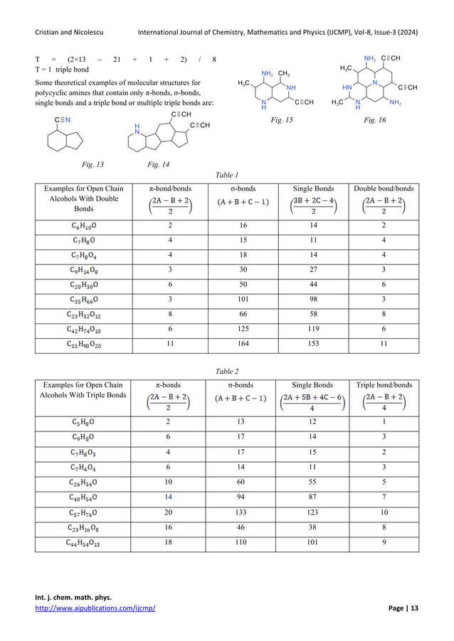 New Equations for Rapid Calculation of π-bonds, σ-bonds, Single, Double ...