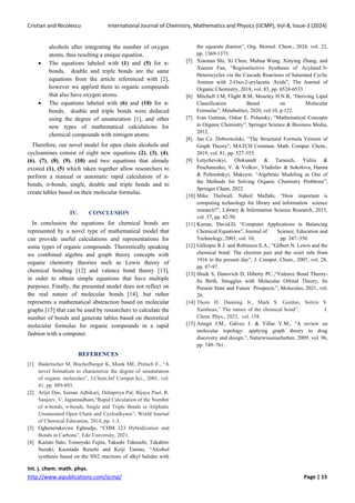 New Equations for Rapid Calculation of π-bonds, σ-bonds, Single, Double ...