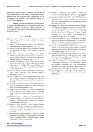 Magnetic Modification of Ion Exchange Processes | PDF