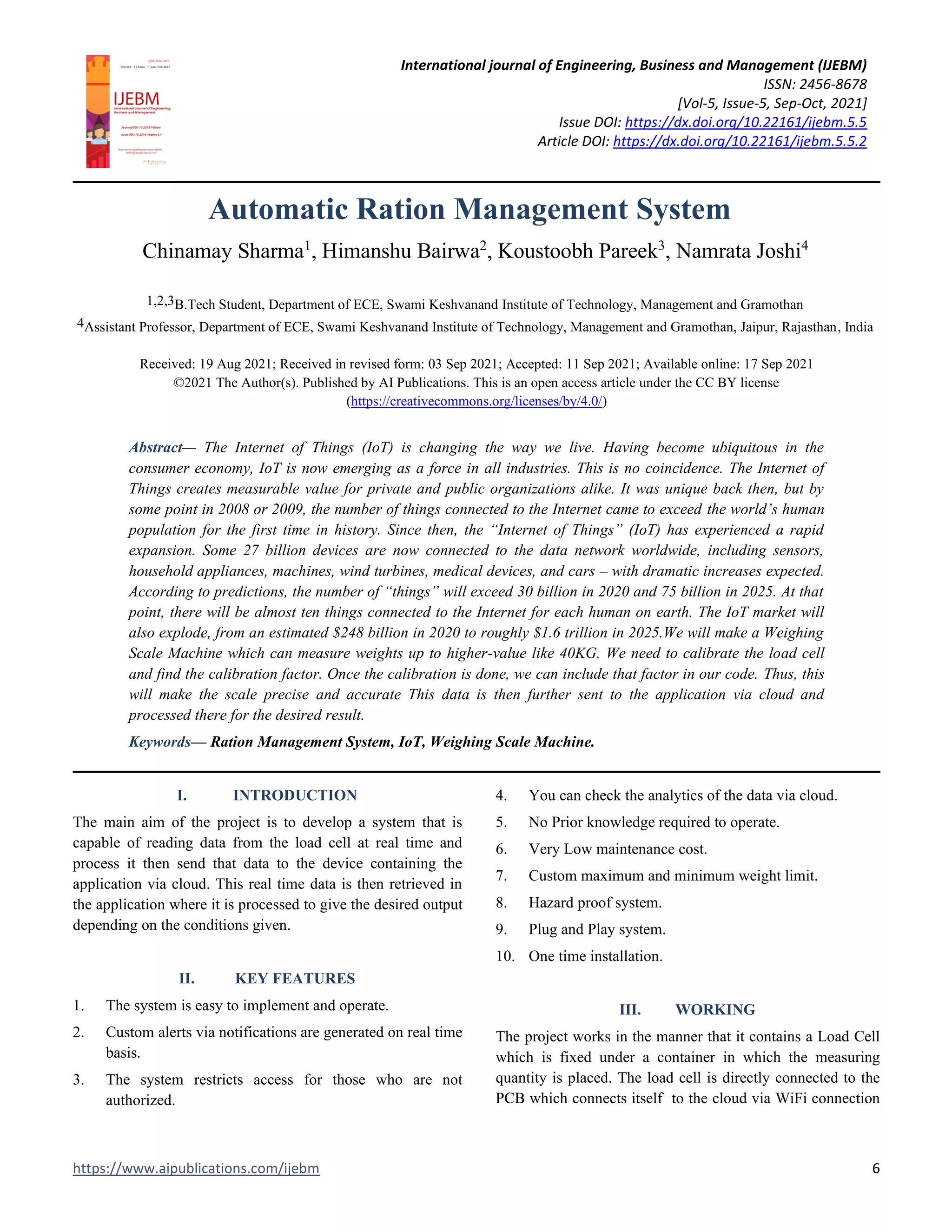 Automatic Ration Management System | PDF