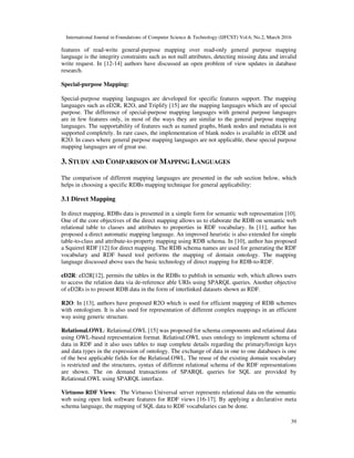 A Review on RDB to RDF Mapping for Semantic Web | PDF