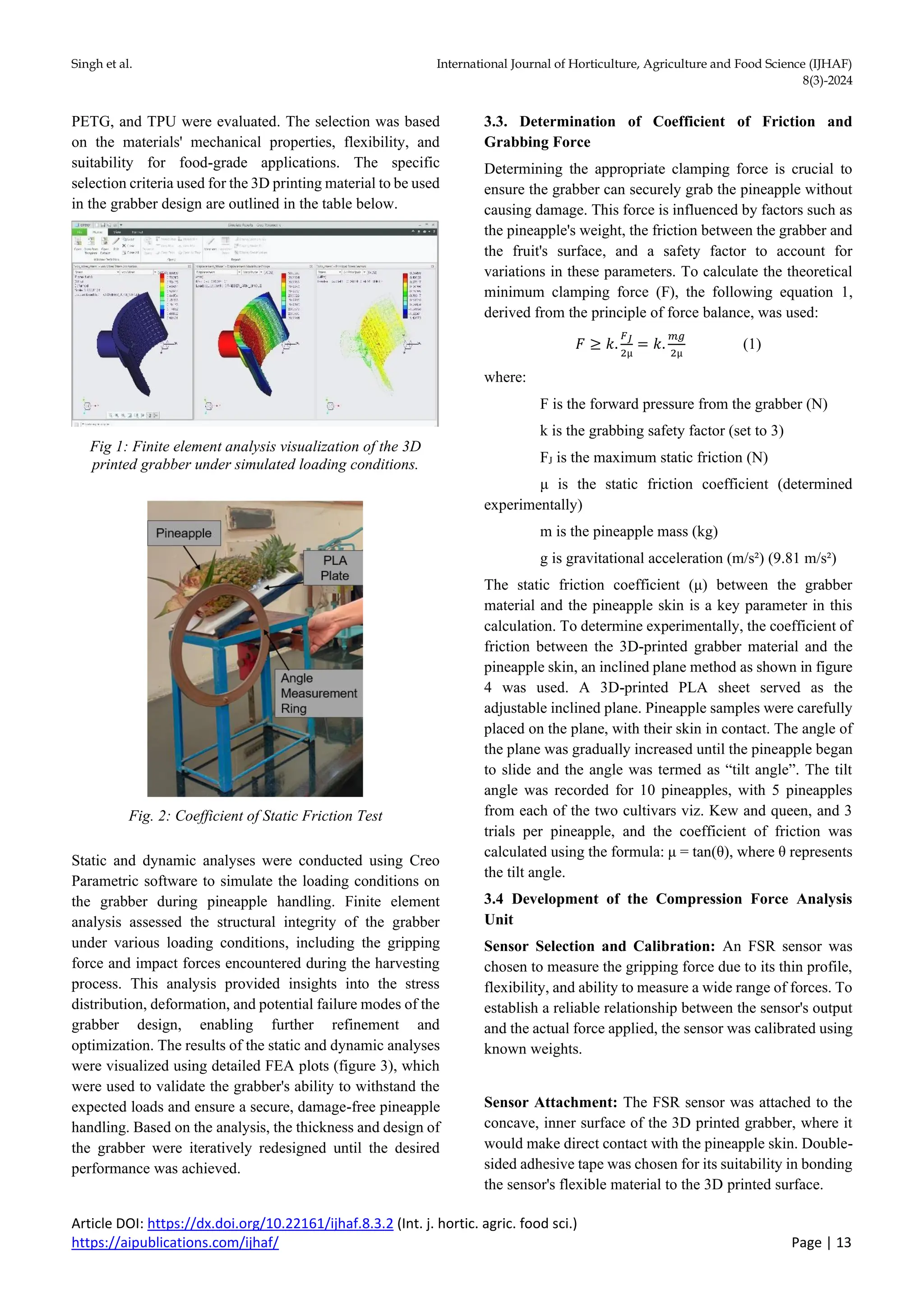 Development and Experimental Validation of a 3D-Printed Force-Sensing Grabber for Automated ...
