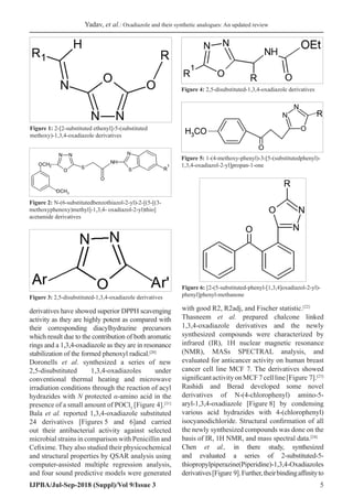 Oxadiazole and their Synthetic Analogues: An Updated Review | PDF