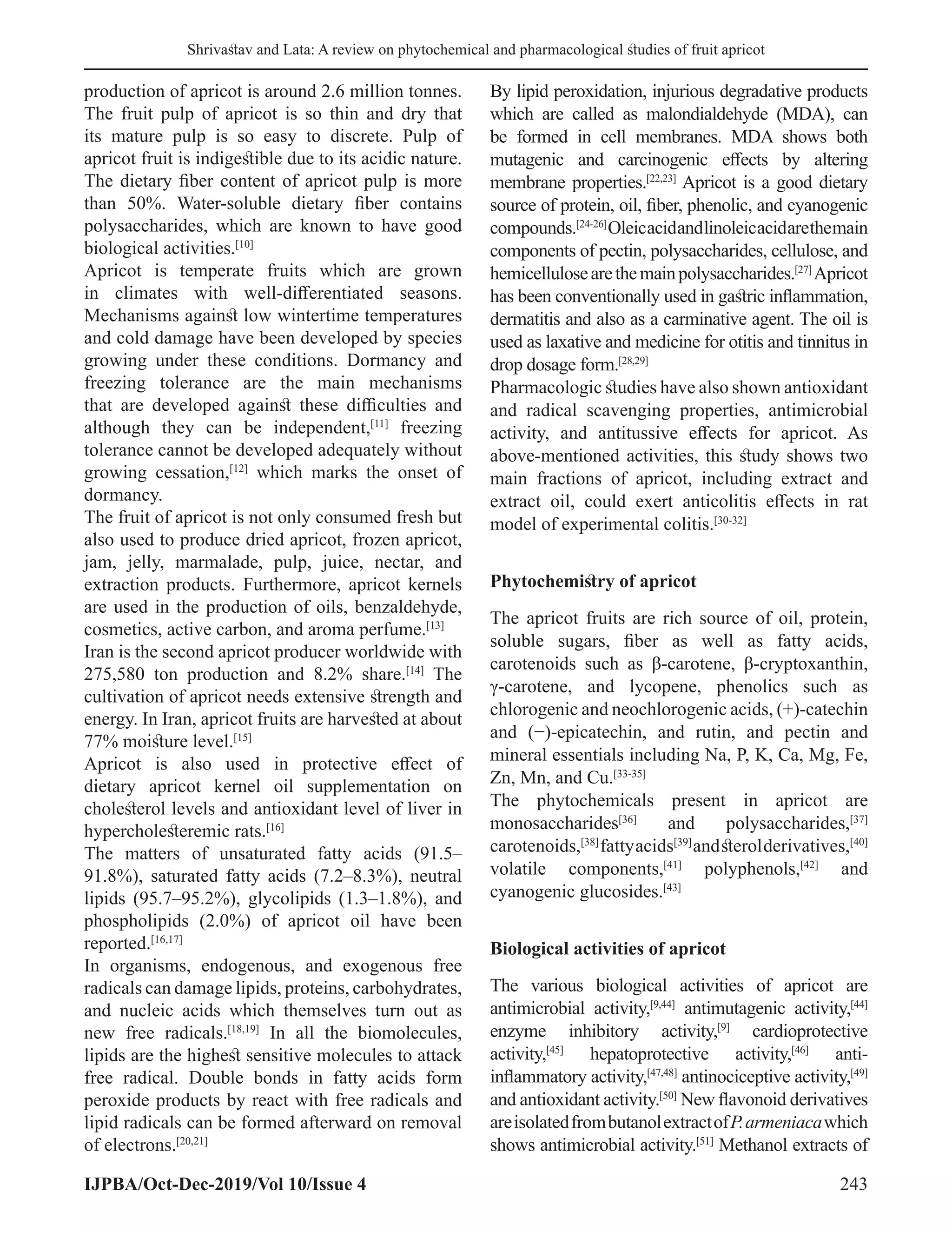 A Review on Phytochemical and Pharmacological Studies of Fruit Prunus ...