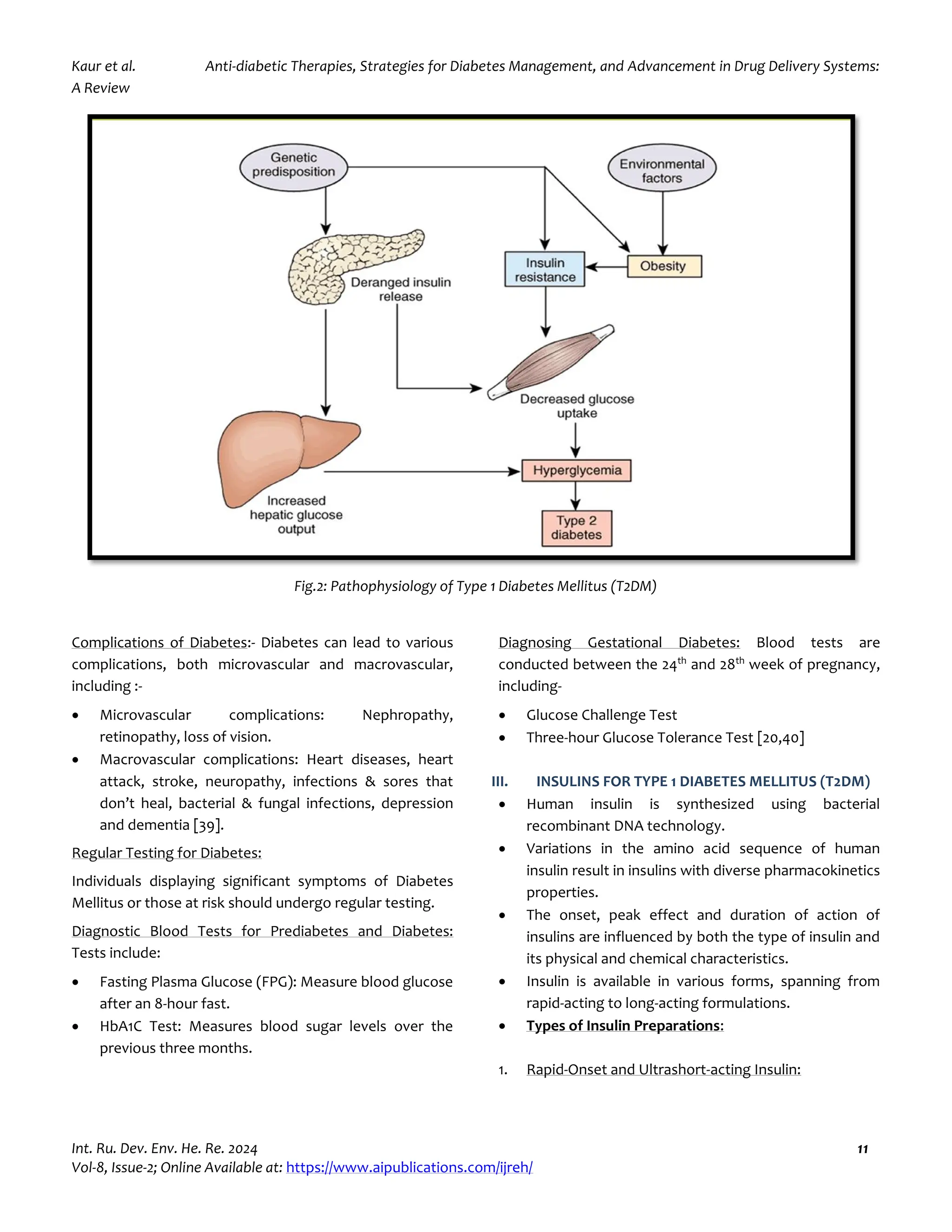 Anti-diabetic Therapies, Strategies for Diabetes Management, and ...
