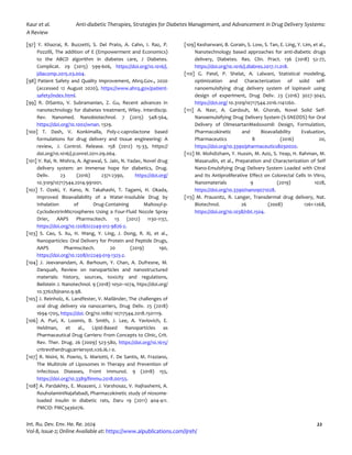Anti-diabetic Therapies, Strategies for Diabetes Management, and ...