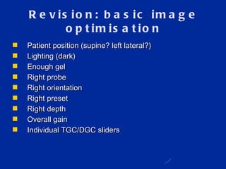Image Optimization for Critical Care Ultrasound | PPT