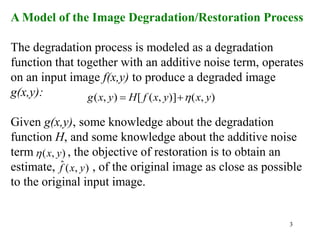 Image Restoration (Digital Image Processing) | PPTX