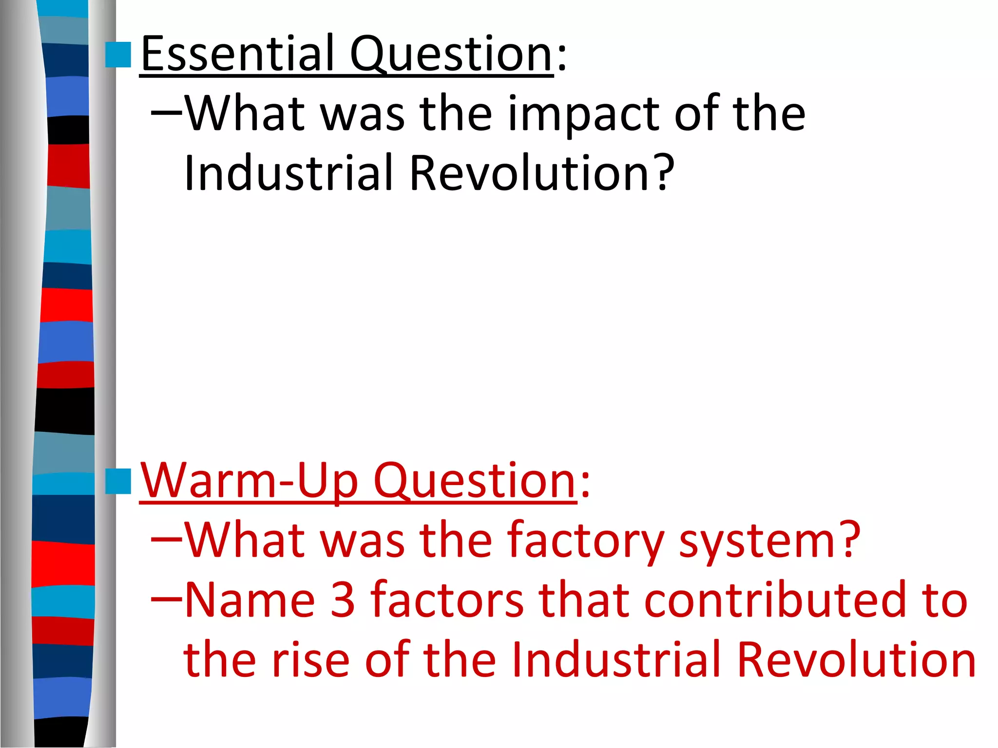 2 impact of the industrial revolution ppt | PPT
